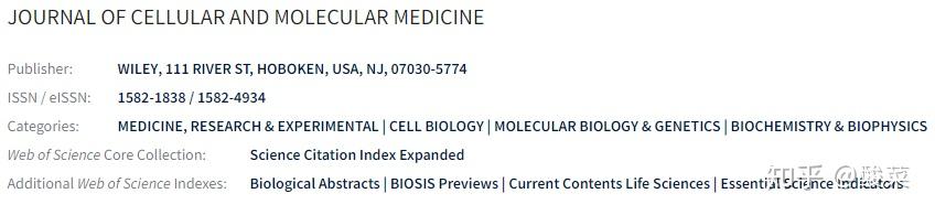 解刊 | 《Journal of Cellular and Molecular Medicine 》 - 知乎
