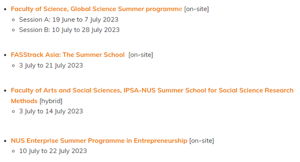 有什么值得推荐的夏校（Summer School）？