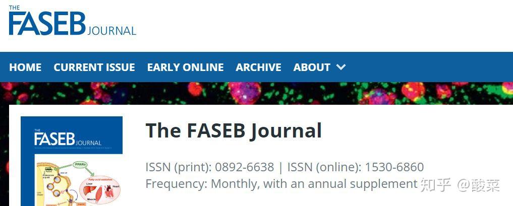 解刊 | 《FASEB Journal 》 - 知乎