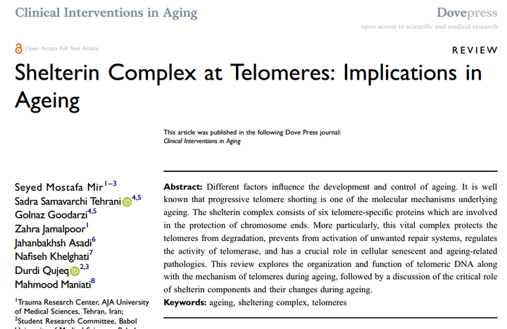 【文献翻译】端粒处的 Shelterin 复合物：对衰老的影响 - 知乎