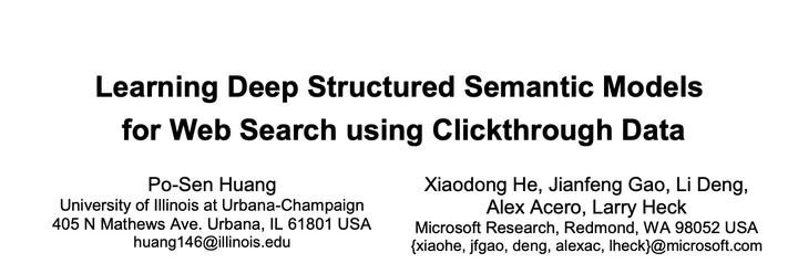 论文阅读笔记：DSSM(Deep Structured Semantic Models) - 知乎