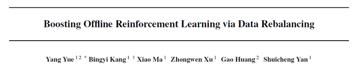 《Boosting Offline Reinforcement Learning via Data Rebalancing》论文阅读笔记 - 知乎