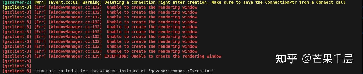 启动gazebo加载机器人模型文件报Unable to Create the rendering window - 知乎