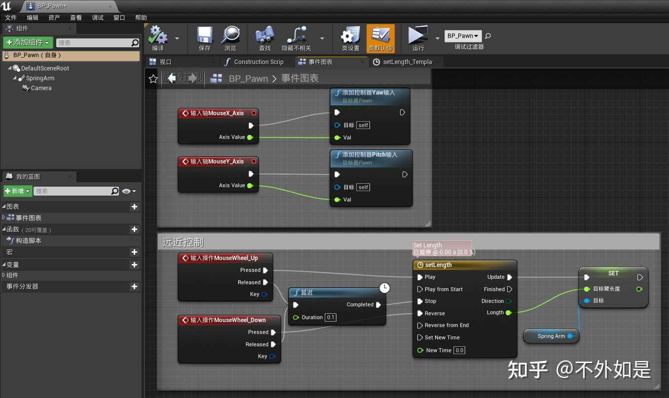 UE4学习笔记——使用Pawn创建旋转/缩放观察视角 - 知乎