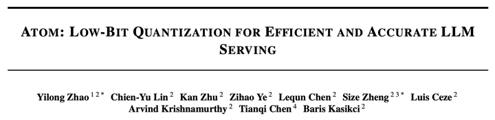 ATOM 一个低比特量化大模型的缝合怪 - 知乎