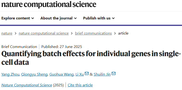 Nat. Comput. Sci. | 逐基因量化单细胞数据中的批次效应 - 知乎