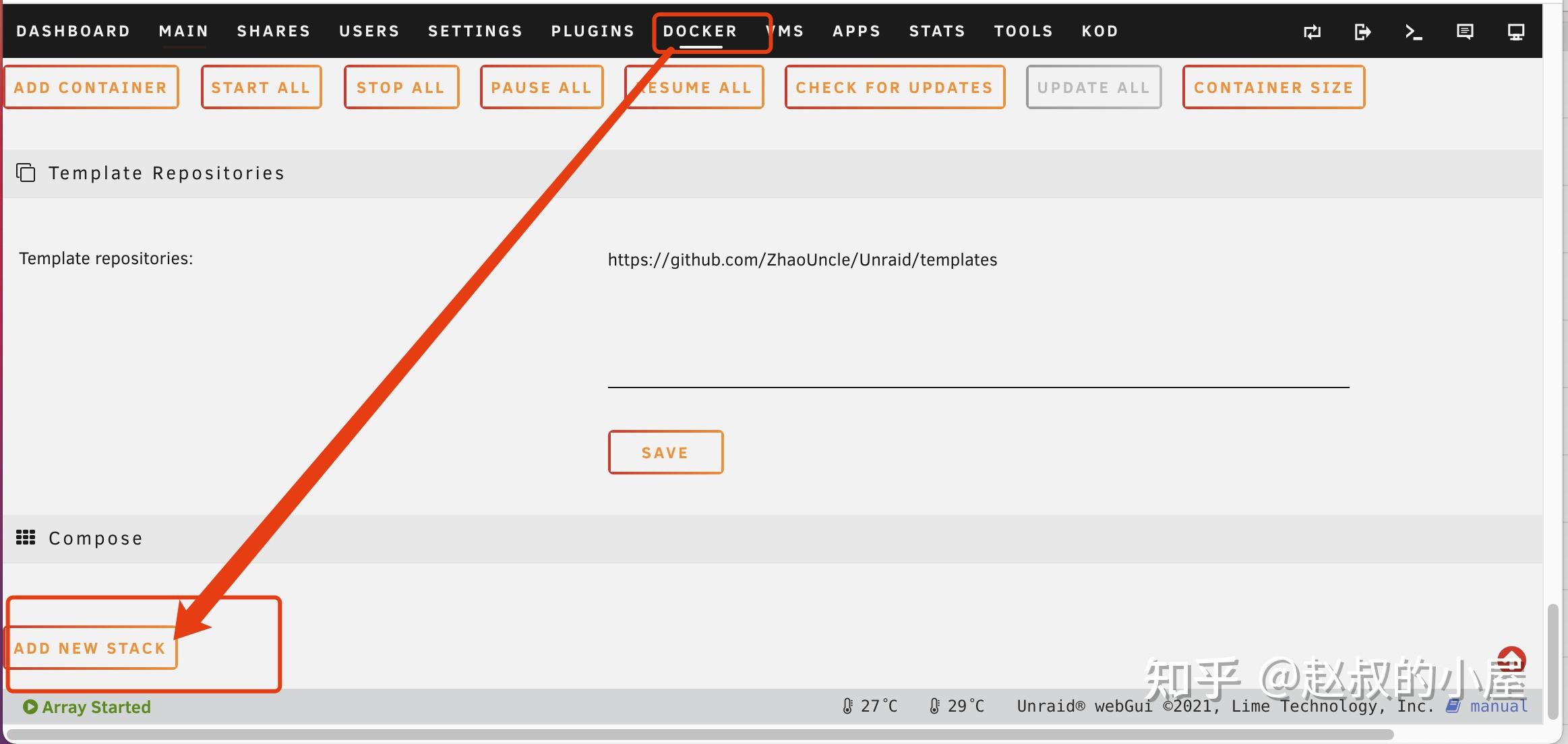Unraid安装Docker Compose - 知乎
