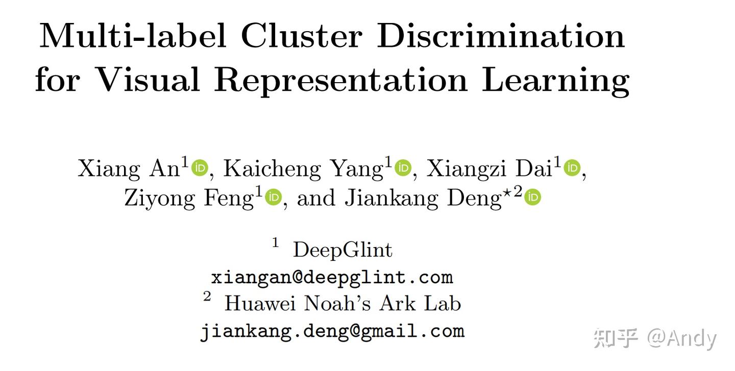 Multi-label Cluster Discrimination for Visual Representation Learning ECCV2024 - 知乎