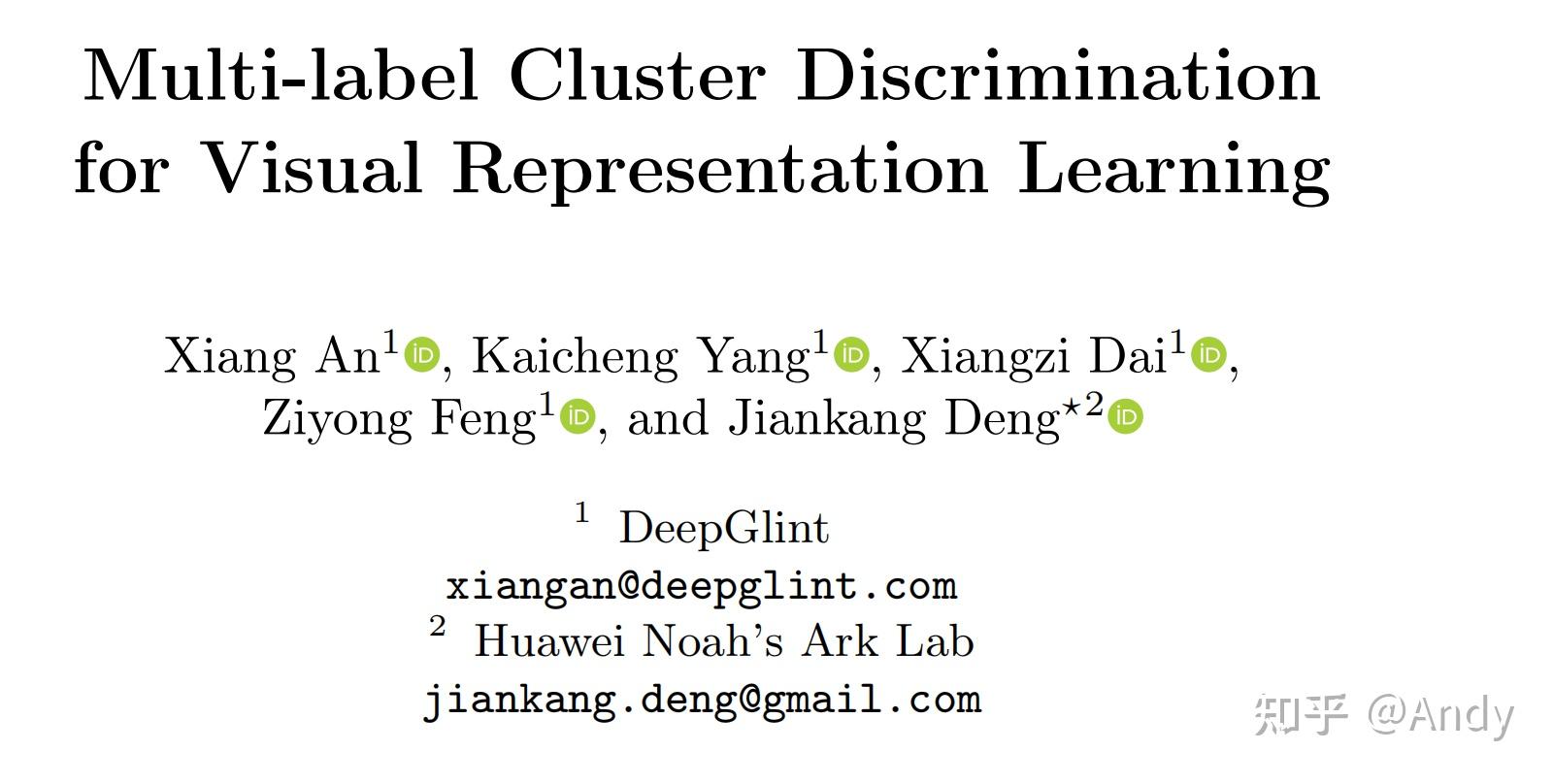 Multi-label Cluster Discrimination for Visual Representation Learning ...