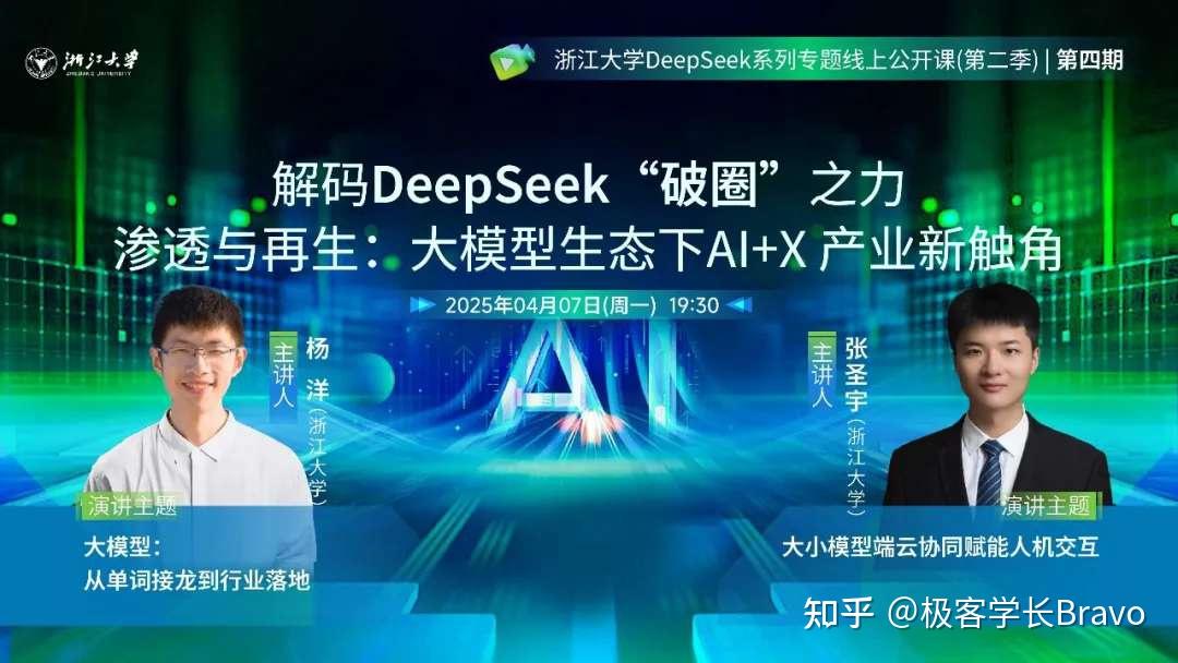浙江大学DeepSeek系列专题线上公开课第二季第四期即将上线！端云协同：让AI更懂你的小心思！ - 知乎