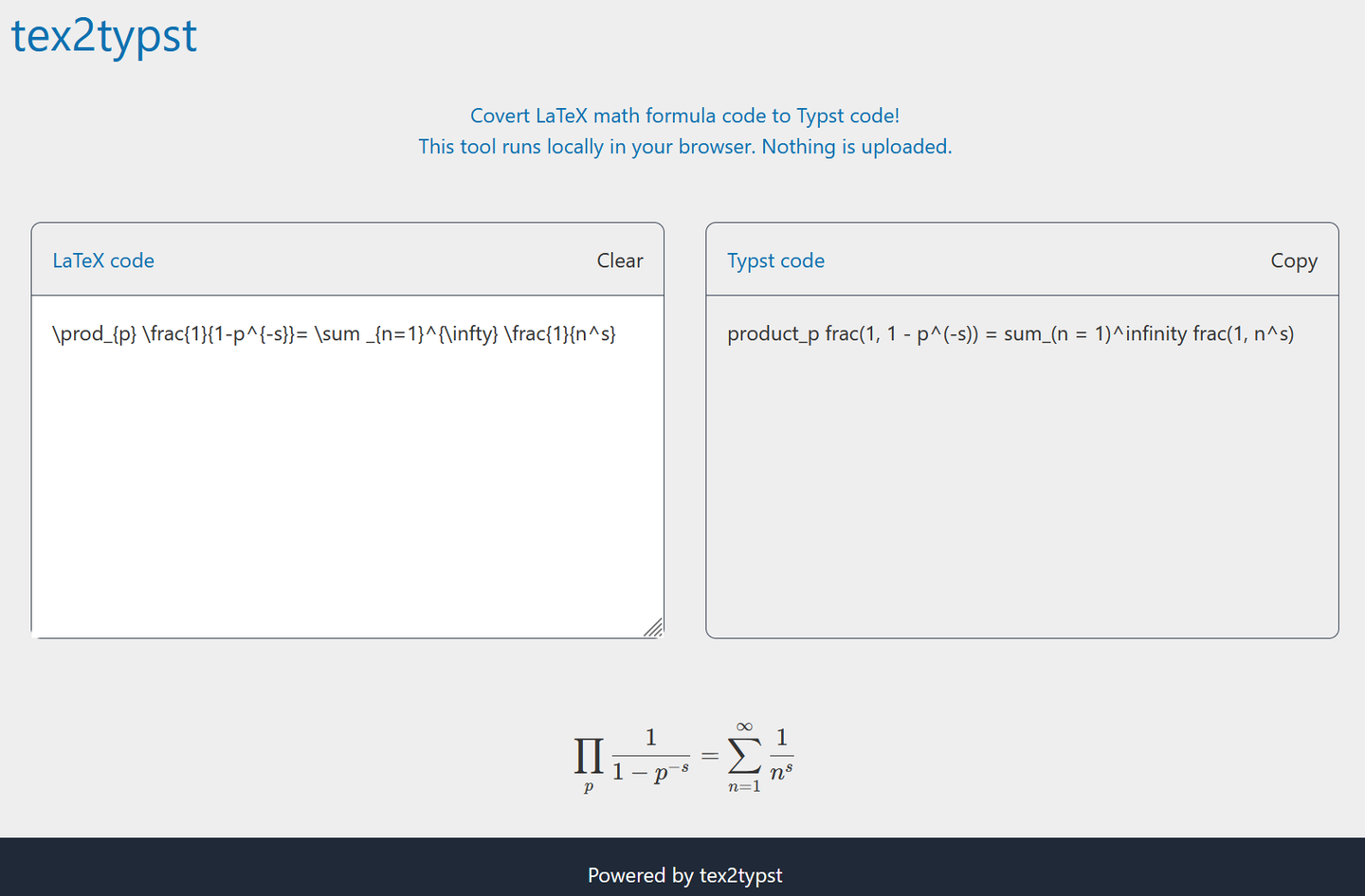 使用 tex2typst 把 LaTeX 数学公式转换成 Typst 版本 - 知乎