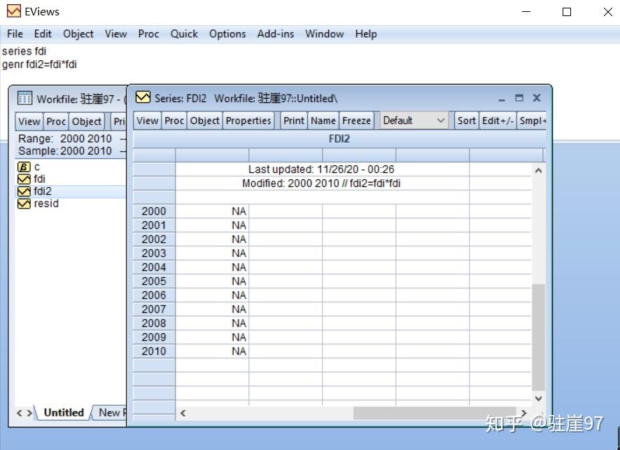计量经济学EViews分析与应用---实操学习笔记--- 二、实操入门 - 知乎