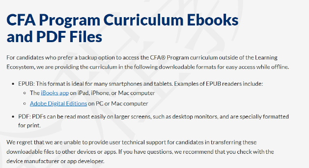 CFA官方原版书教材电子版下载步骤！（最新考纲） - 知乎