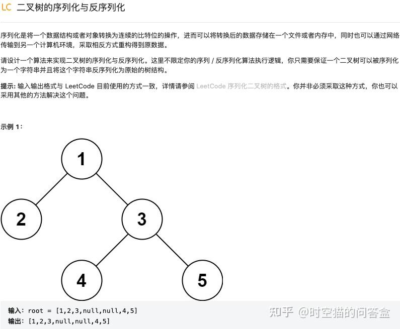 Leetcode Medium 二叉树的序列化与反序列化 知乎