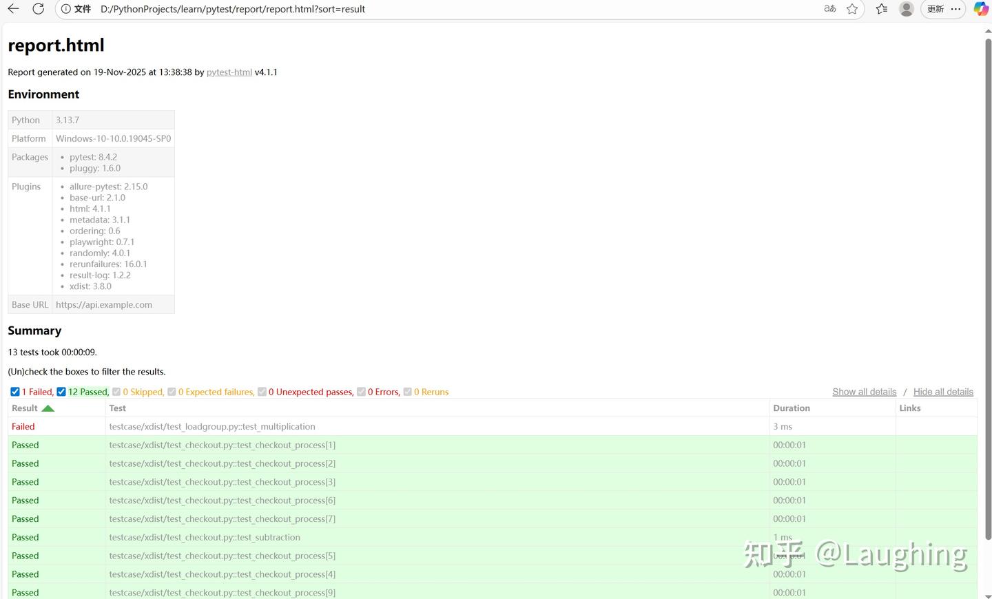 Pytest框架学习日记22——pytest-html插件 - 知乎