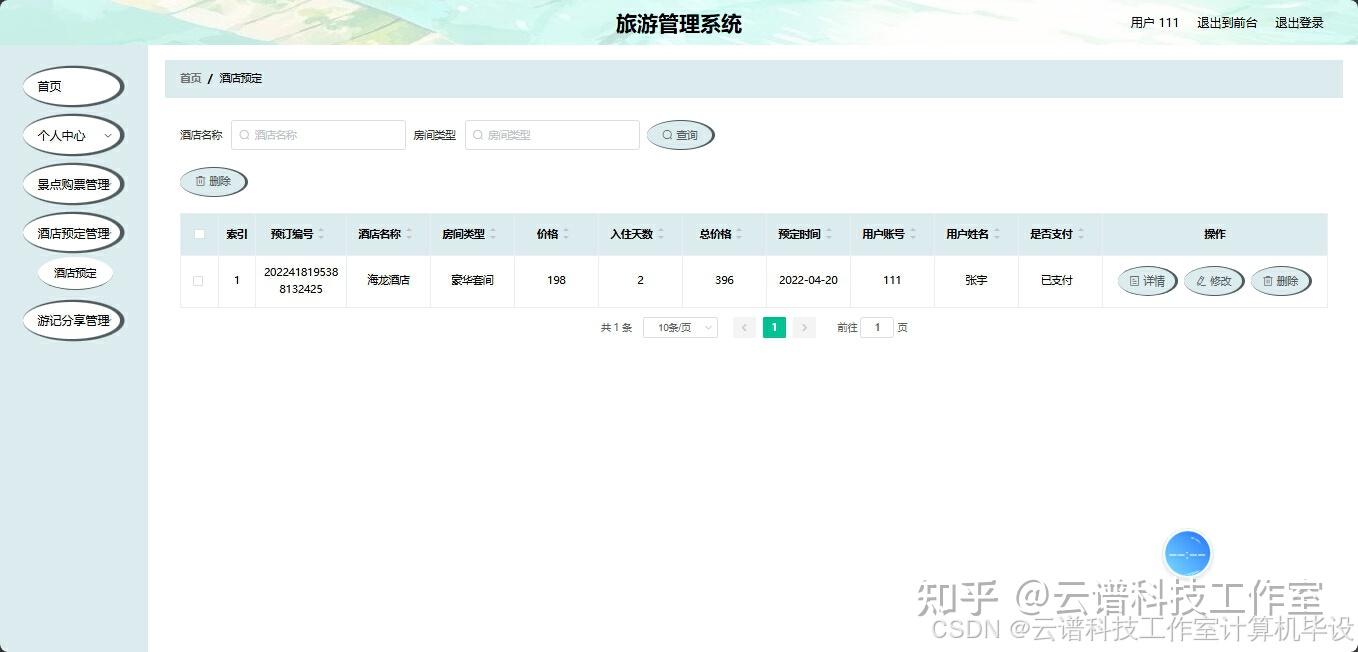 【java计算机毕设】旅游管理系统mysql Springboot Vue Html Maven前后端可分离也可不分离带文档 小组作业 知乎
