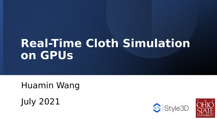计算机图形学前沿(2021) Real-Time Cloth Simulation on GPUs - 知乎
