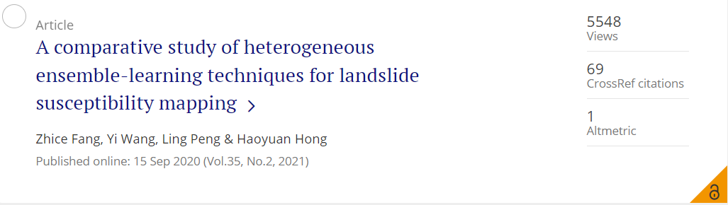 刊·见 | 在SCI期刊International Journal of Geographical Information Science ...