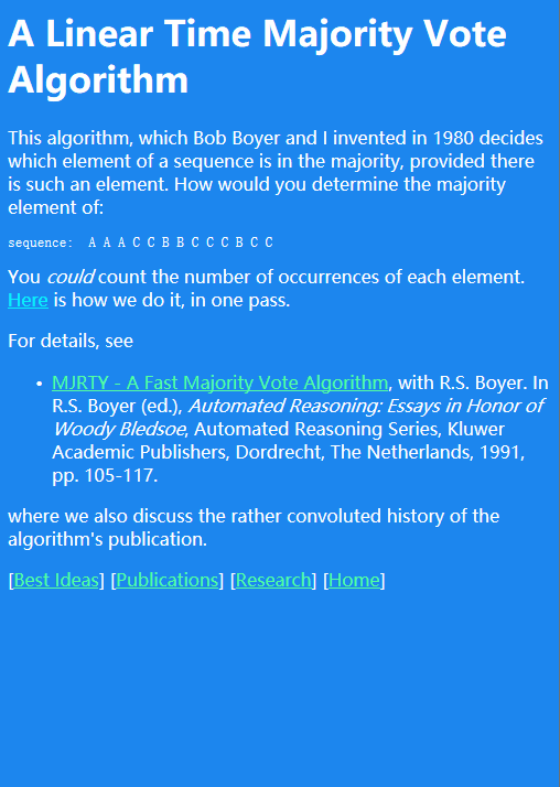 摩尔投票法(Boyer–Moore majority vote algorithm) - 知乎