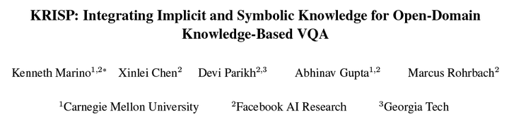 开放域基于知识的VQA：KRISP - 知乎