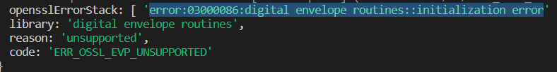 error:03000086:digital envelope routines::initialization error - 知乎