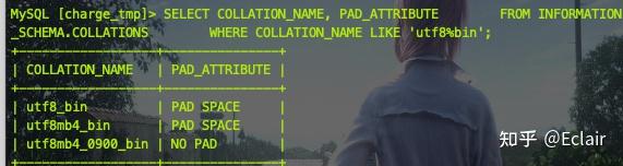 Mysql的排序集的pad space和no pad - 知乎
