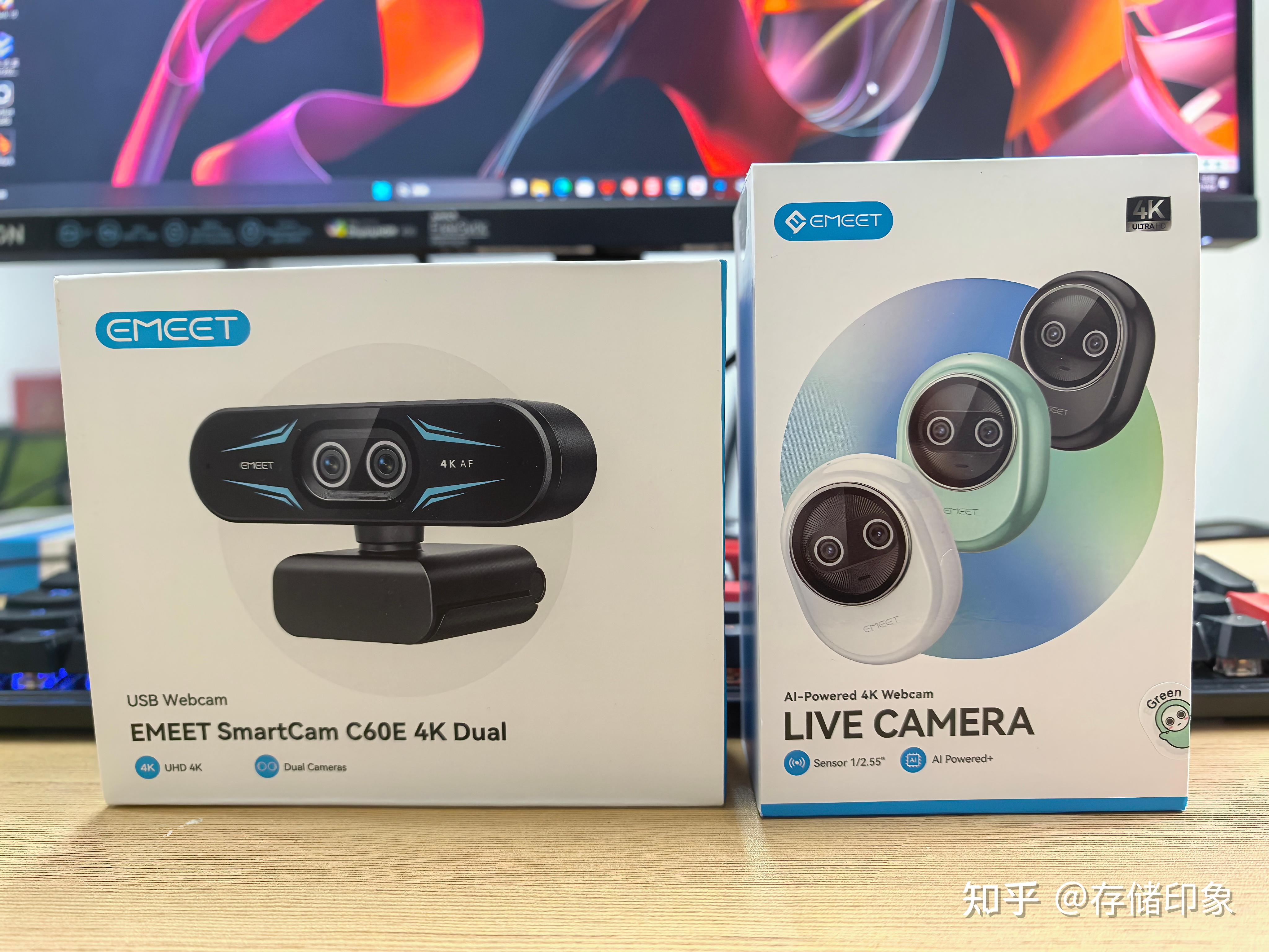 直播摄像头推荐入门：EMEET C60E 4K 双目超清摄像头、PIKO+ AI 直播摄像头横测对比 - 知乎