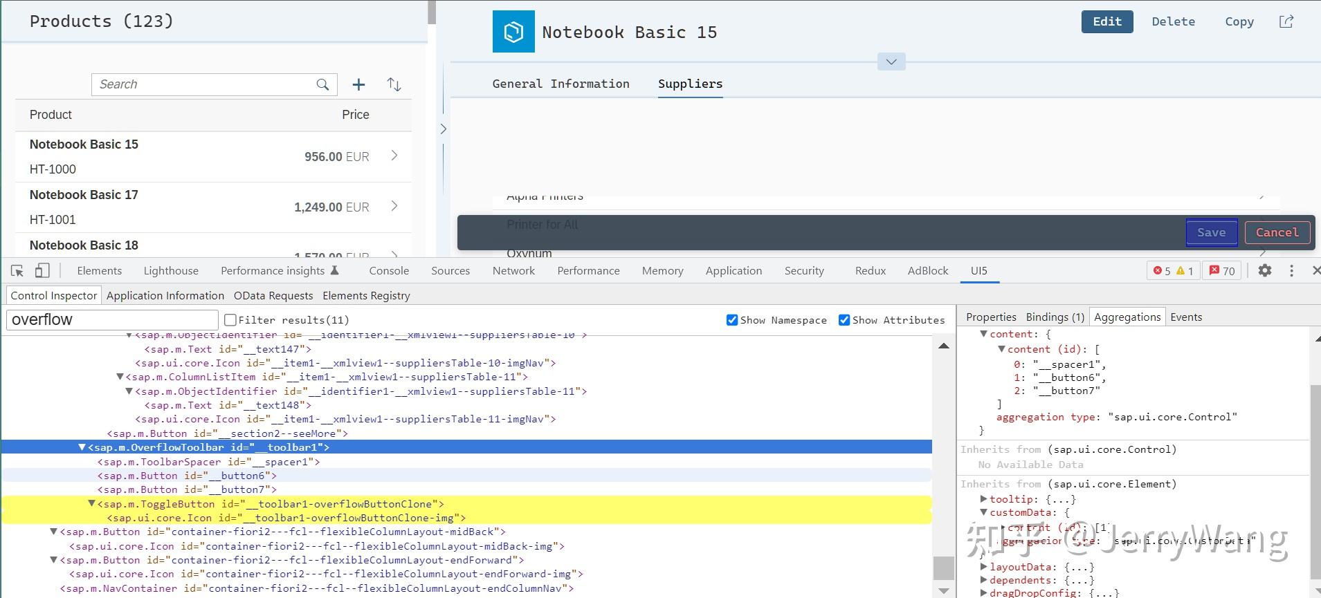 SAP UI5 视图里的 OverflowToolbar 控件 - 知乎