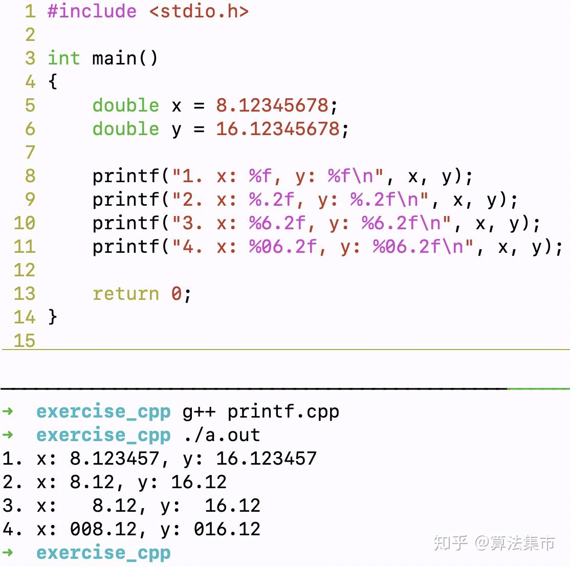 C语言printf指定宽度的格式化输出 - 知乎