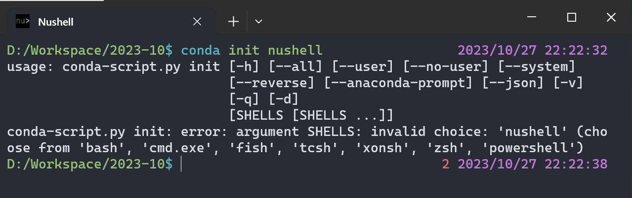 在Nushell中使用conda - 知乎