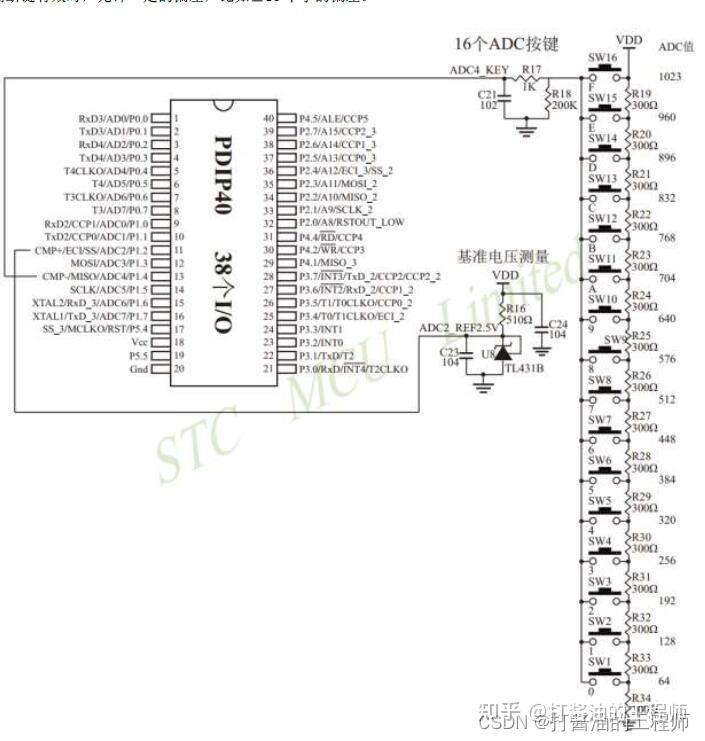 学习笔记|ADC反推电源电压|扫描按键(长按循环触发)|课设级实战练习|STC32G单片机视频开发教程（冲哥）|第十八集：ADC实战 - 知乎