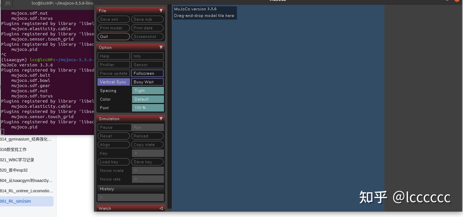 【sim2sim】mujoco_安装入门速通 - 知乎