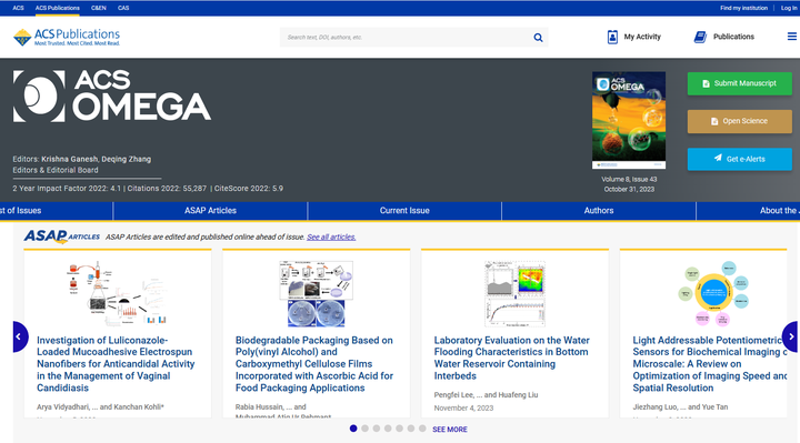 热门化学综合3区期刊，国人发文排第一，收稿范围广 - 知乎