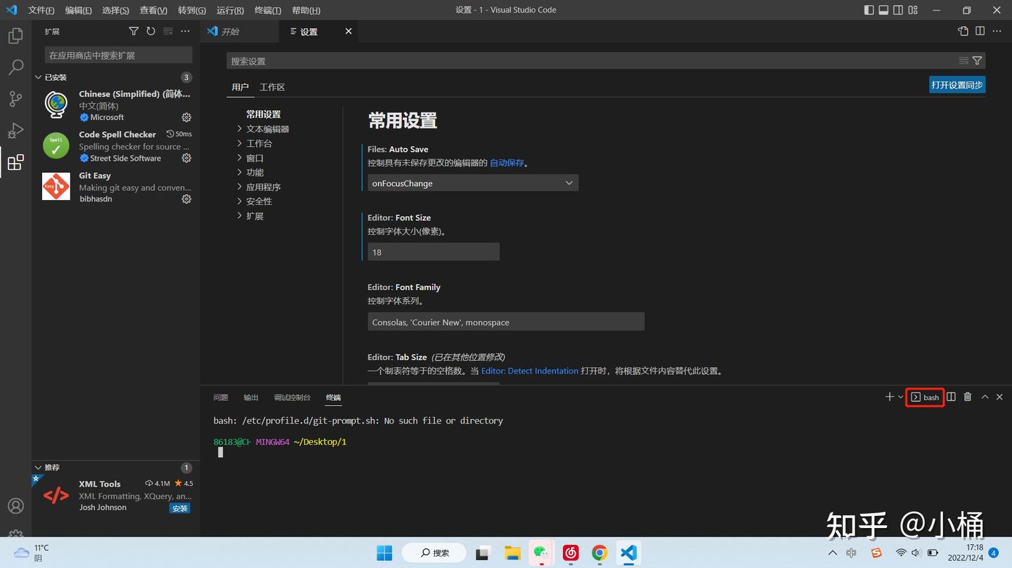 vsCode配置Git-bash - 知乎