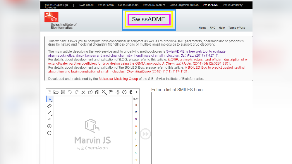 3. SwissADME数据库的操作步骤及筛选要求 - 知乎