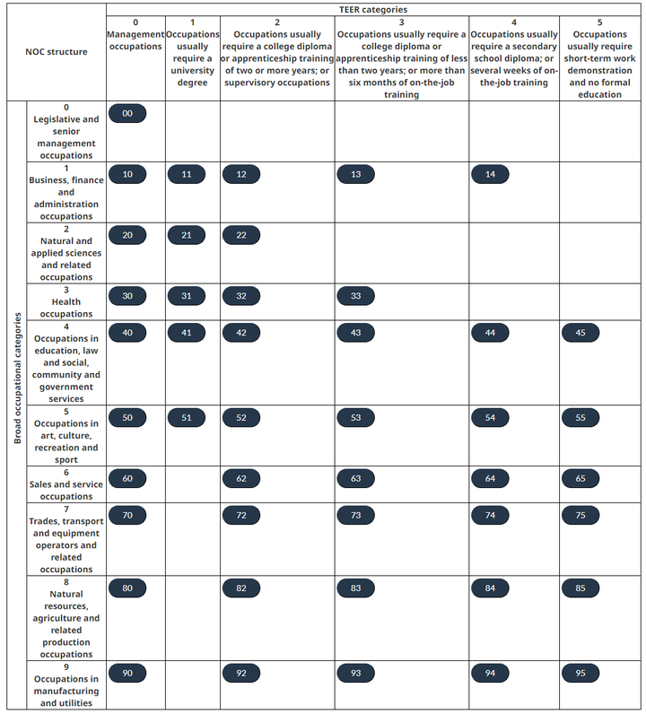 NOC National Occupation Classification NOC National Occupation Classification