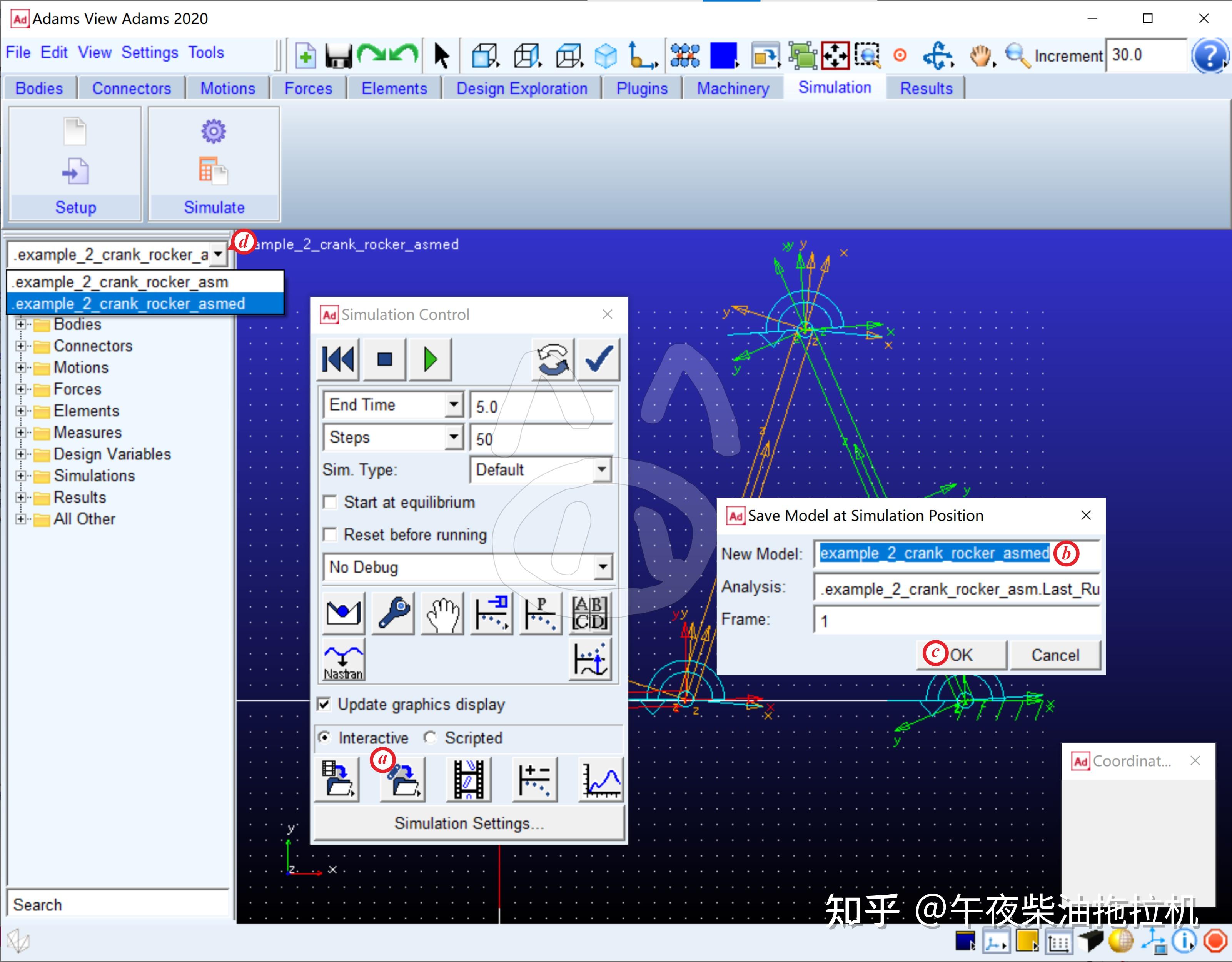 跟我一起学Adams虚拟样机: 基础篇(一) 运动学仿真基操，以一个简单的曲柄摇杆机构为例 - 知乎