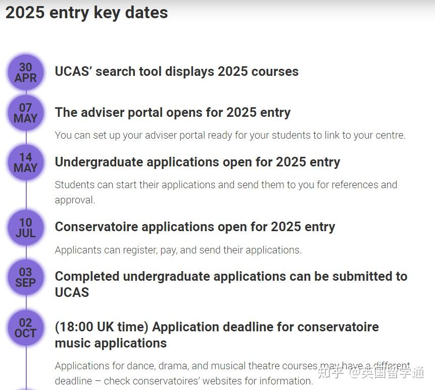 UCAS发布25年申请时间线！ - 知乎