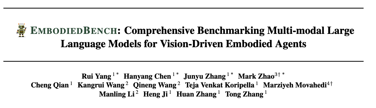 EmbodiedBench | 从刷题到搬砖，通用多模态大模型离具身智能还有多远？ - 知乎