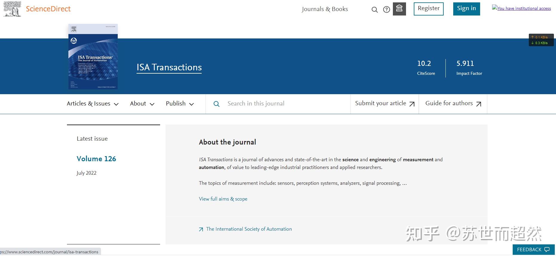 ISA Transactions投稿交流？ - 知乎