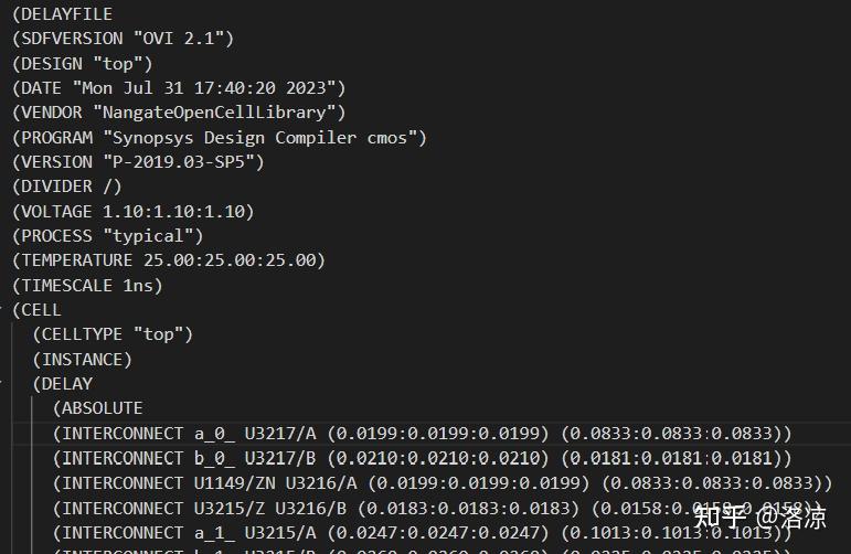 Synopsys生成的.sdf文件怎么看 - 知乎