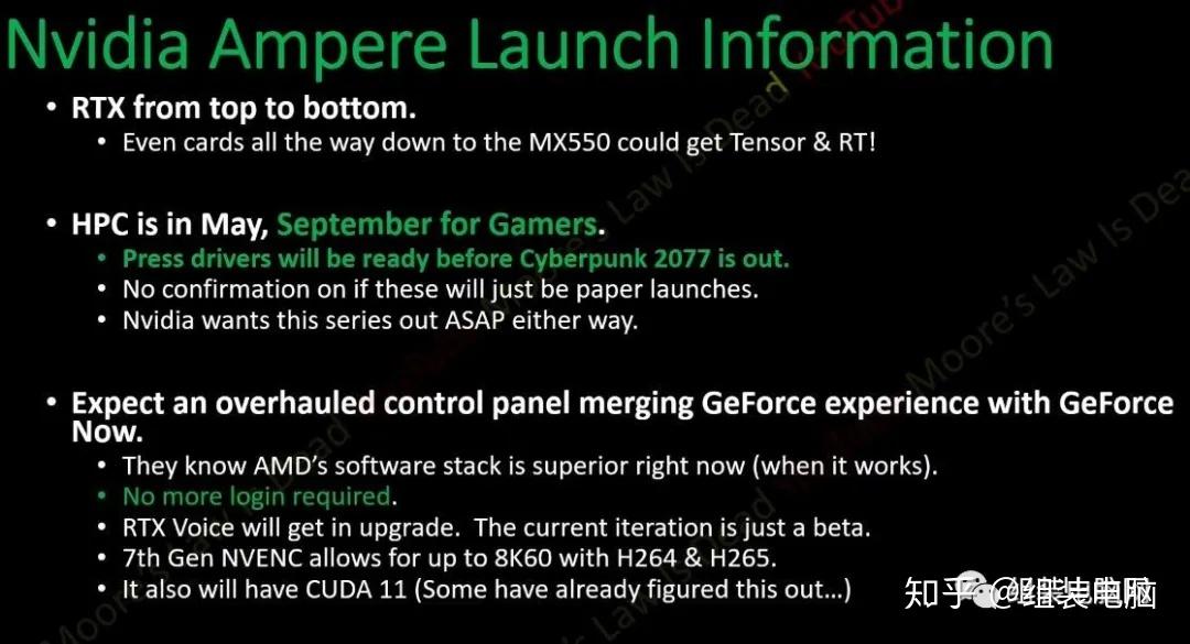 NVIDIA RTX 3080 Ti 和 GA 102 Ampere 规格细节曝光 - 知乎