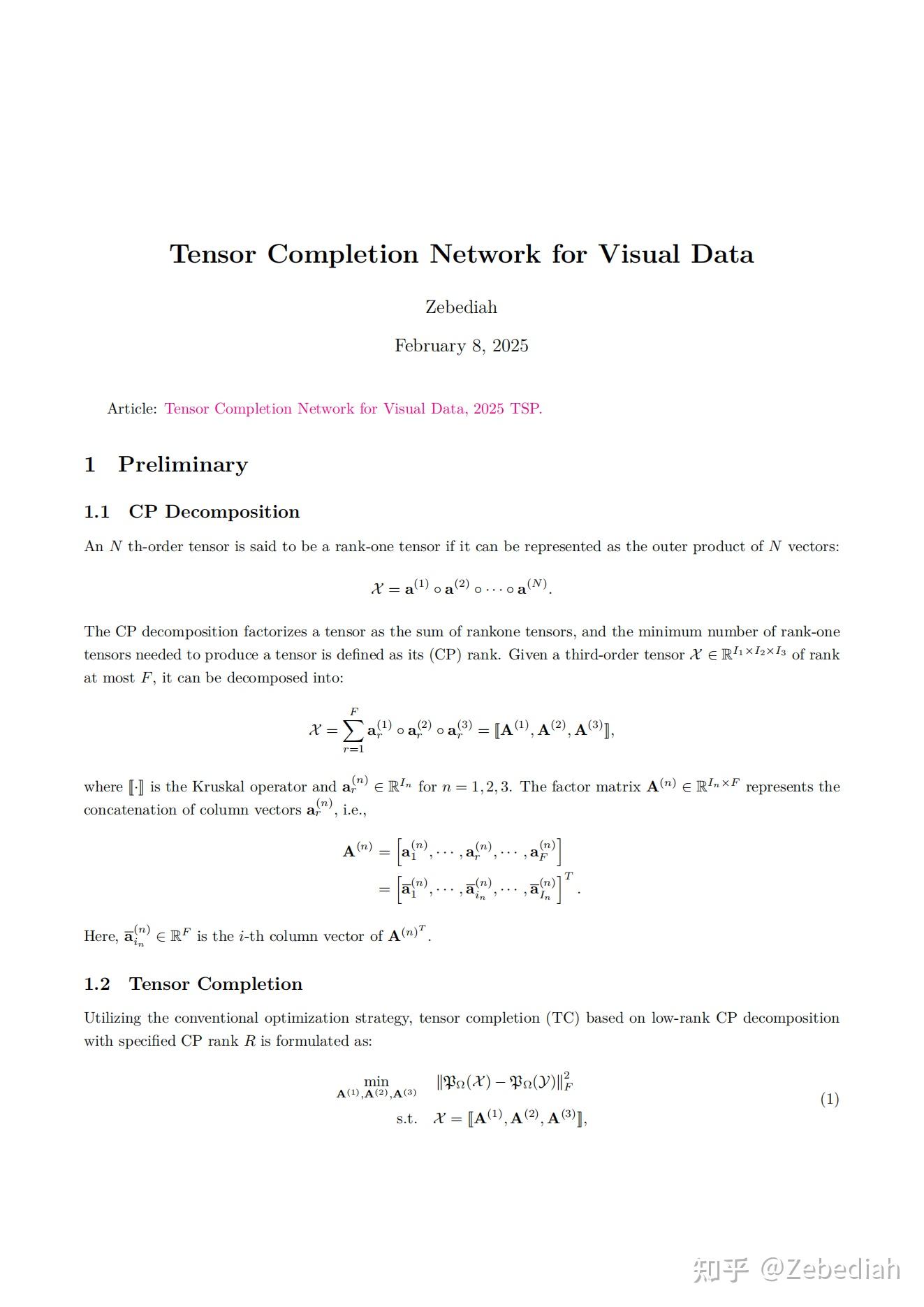 2025 TSP: Tensor Completion Network for Visual Data - 知乎