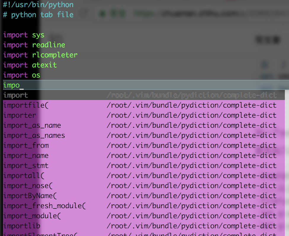 极简的VIM配置加Python代码补全 - 知乎