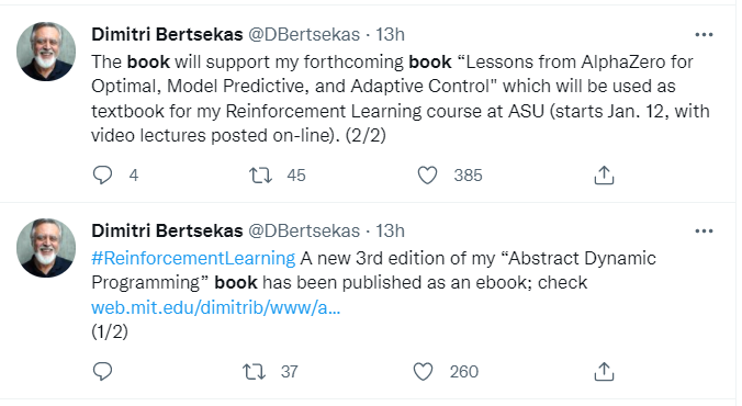 美国工程院院士MIT教授Dimitri2022新书《AlphaZero最优模型预测与自适应控制》，(附书稿PDF&讲义) - 知乎