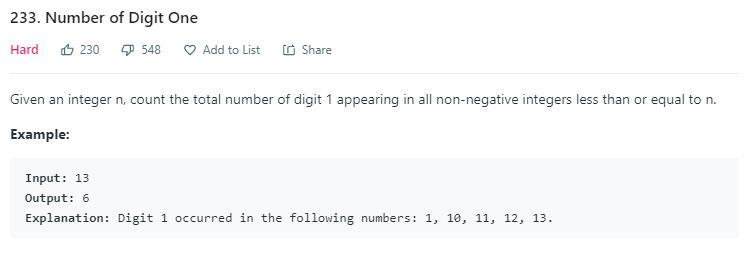 233. Number of Digit One - 知乎