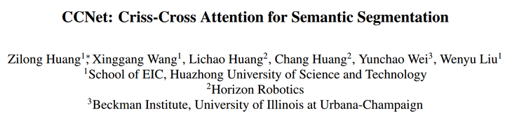 CCNet: Criss-Cross Attention - 知乎