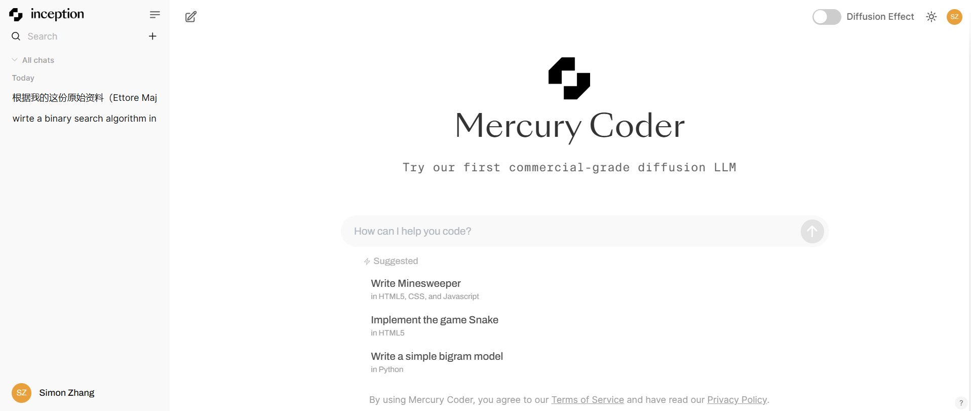 如何评价Inception Lab的扩散大语言模型Mercury coder? - 知乎