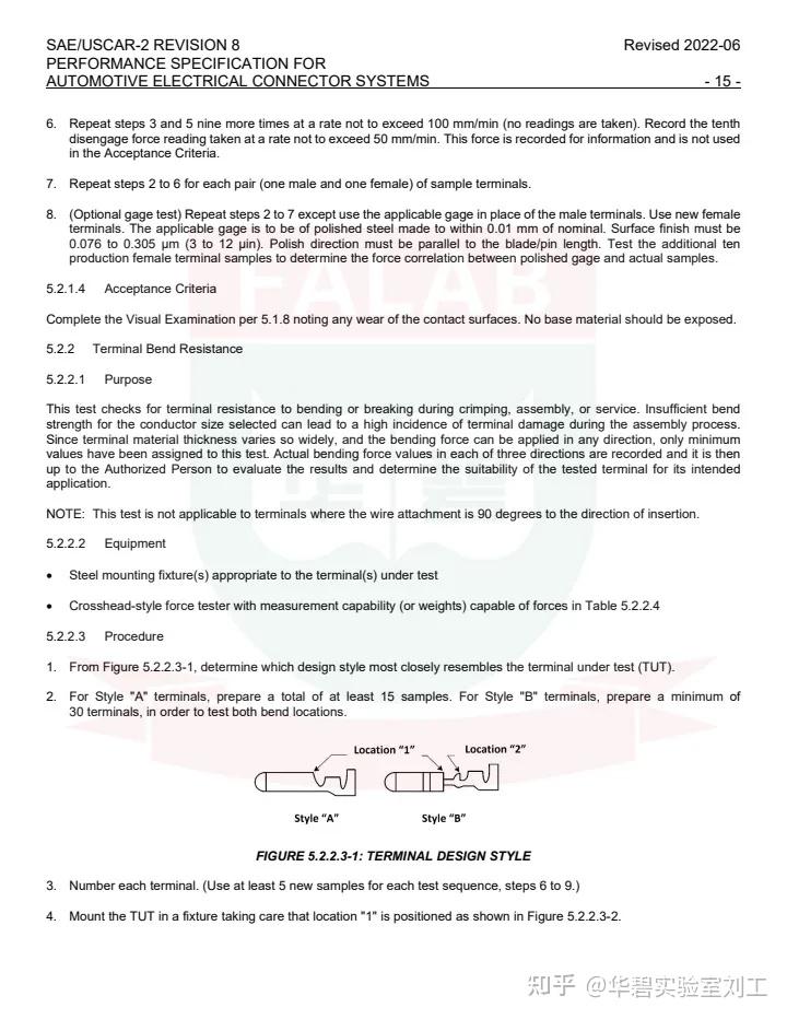 SAE USCAR-2 (Rev 8)2022汽车电连接器系统性能规范 - 知乎