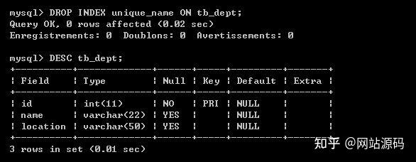 Mysql怎么删除unique key（唯一约束） - 知乎